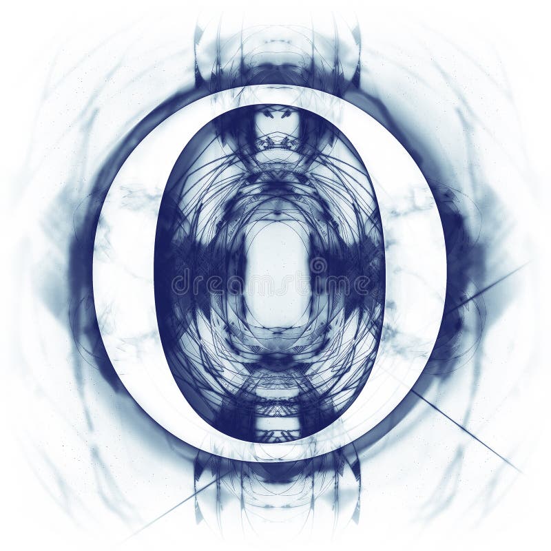 Blue Abstract Letter O stock illustration. Illustration of symbol ...
