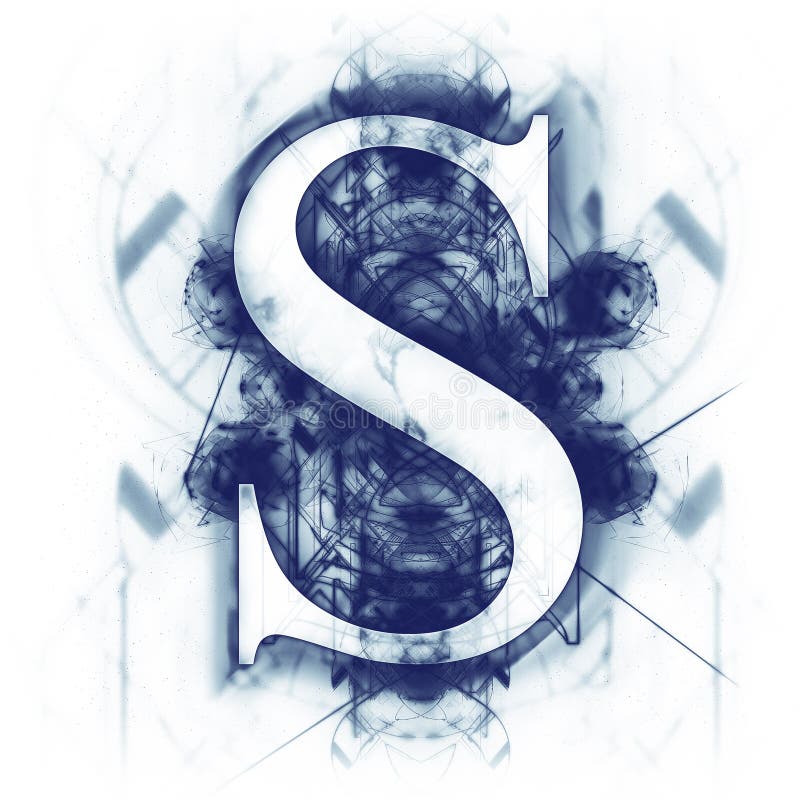 Blue Abstract Letter L stock illustration. Illustration of planet ...