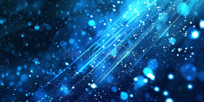 Blue Abstract Light Streaks with Bokeh Background a Design with Blue ...