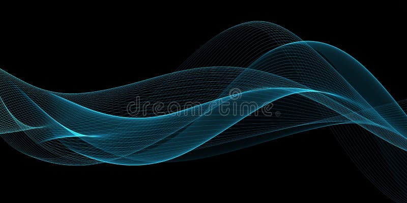 Blue Abstract Lines Swoosh Wave Smooth Wave Border Background Wave Blue ...