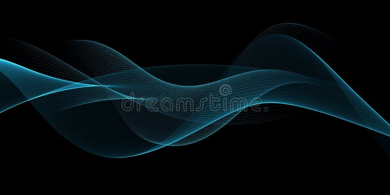 Blue Abstract Lines Swoosh Wave Smooth Wave Border Background Wave Blue ...