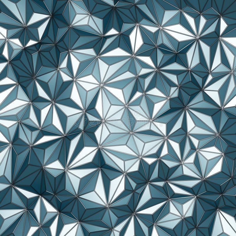 Blue Abstract Low Poly Pattern Wall Background Stock Illustration ...