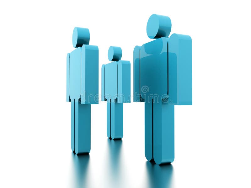 Blue Abstract Man Figure Rendered on White Background Stock ...