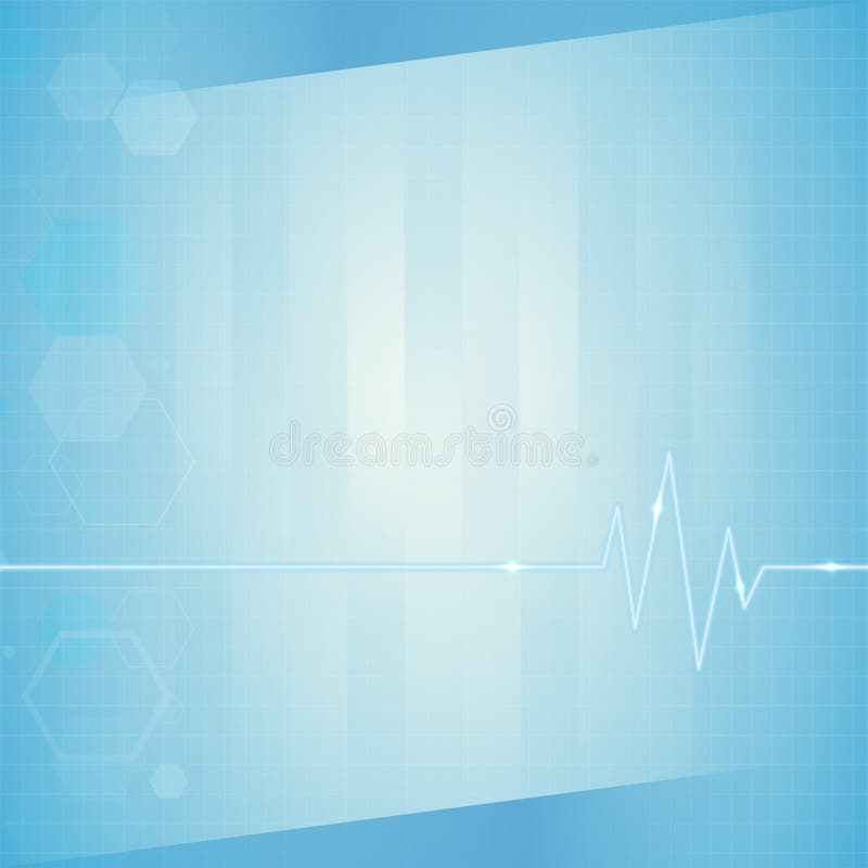The Blue Abstract Background Health Beat Medical Hexagonal Crosses ...