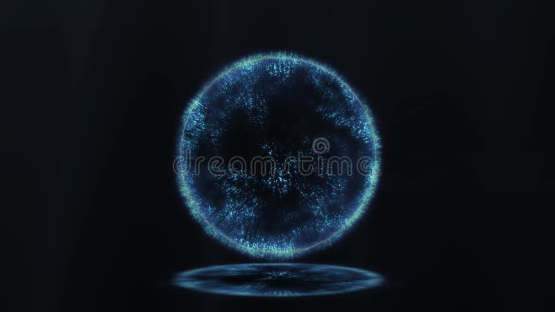 Motion Sphere Blue Abstract Holographic Technology Concept. 3d Render ...