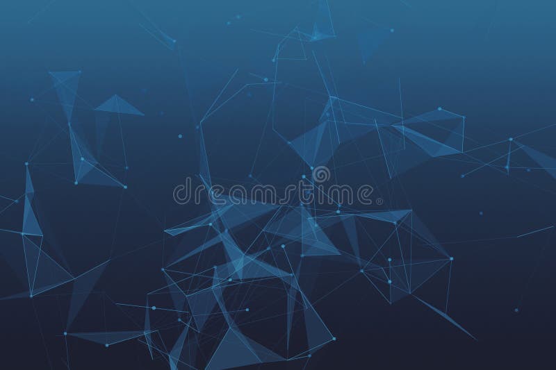 Blue Abstract Net Triangle Background Stock Illustration - Illustration ...