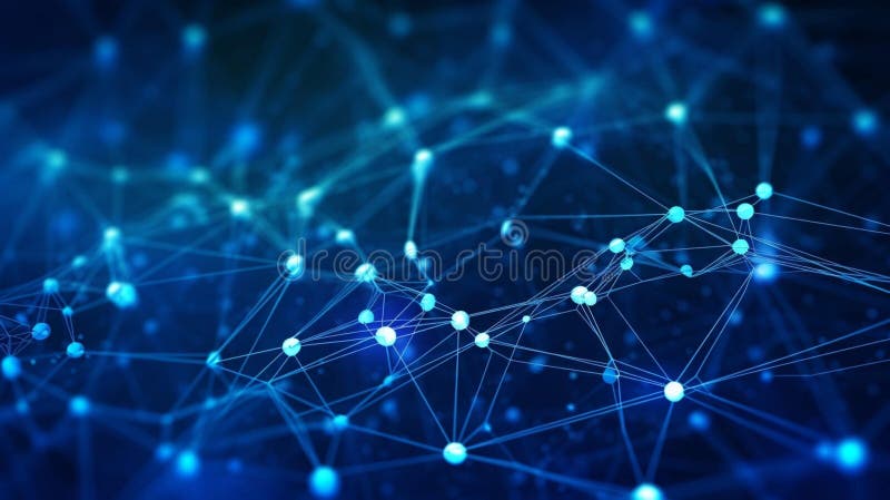Blue Abstract Network Design Concept Stock Illustration - Illustration ...