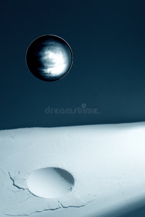 Flying Object in Blue. Abstract Flying Sphere Stock Image - Image of ...