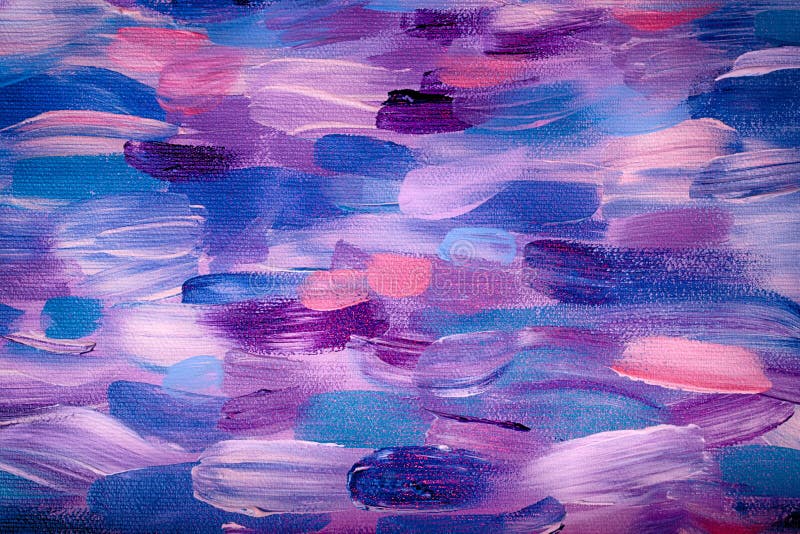 Blue Abstract Oil Painting Pattern Stock Image - Image of backdrop ...