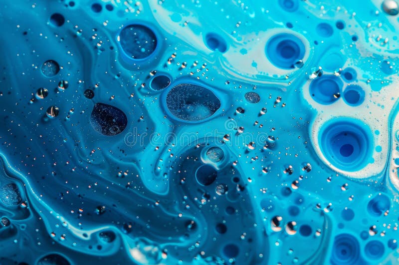 Blue Abstract Paint Background with Flowing Liquid Grunge Texture for ...