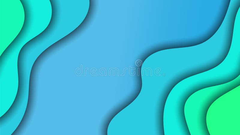 Blue Abstract Paper Cut Background, Vector Illustration Stock Vector ...