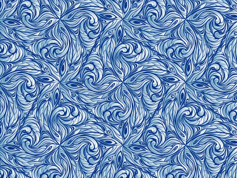 Blue abstract pattern. stock vector. Illustration of classic - 95156490