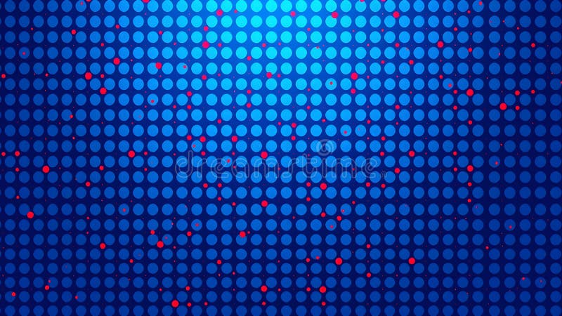 Blue Abstract Pattern with Red Dots and Circular Designs Stock ...