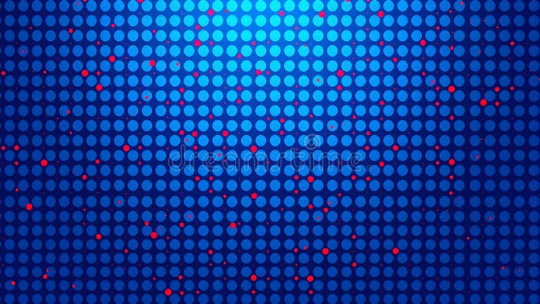 Blue Abstract Pattern with Red Dots and Circular Designs Stock ...
