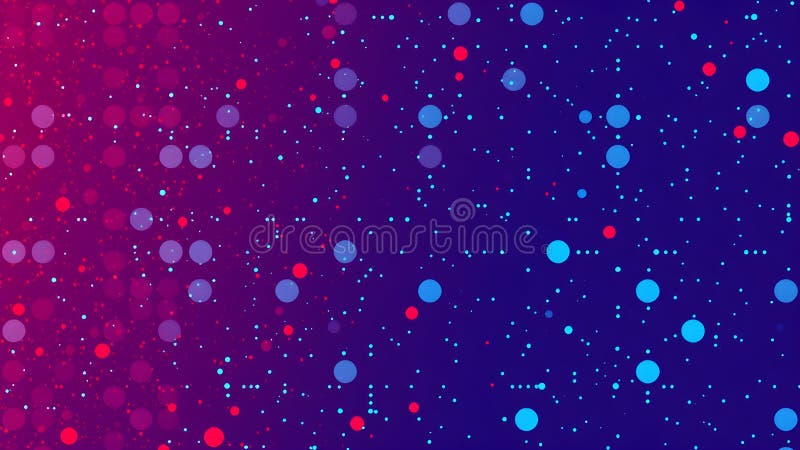 Blue Abstract Pattern with Red Dots and Circular Designs Stock ...