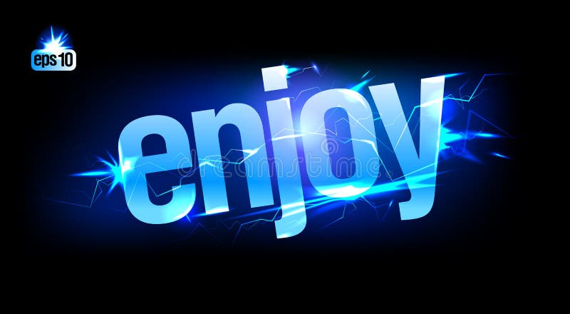 Blue Abstract Plasma Enjoy. Stock Vector - Illustration of ...