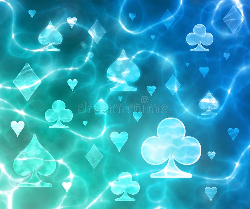Blue Abstract Poker Pattern. Stock Illustration - Illustration of game ...