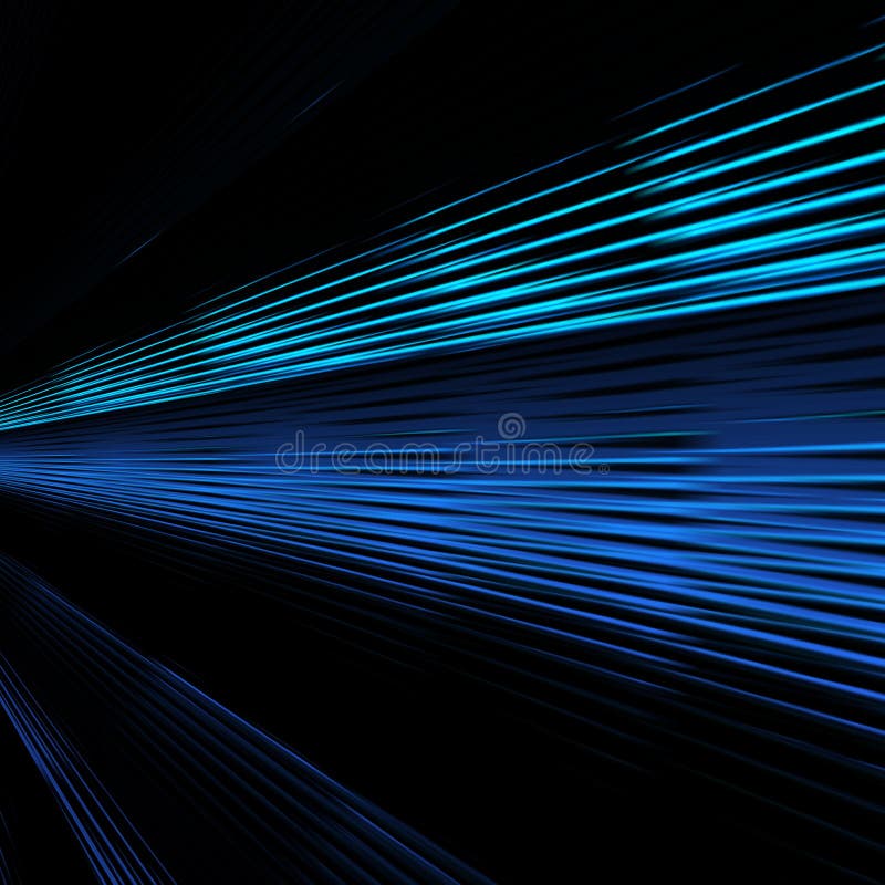 Blue Abstract Rays on a Black Background Stock Illustration ...