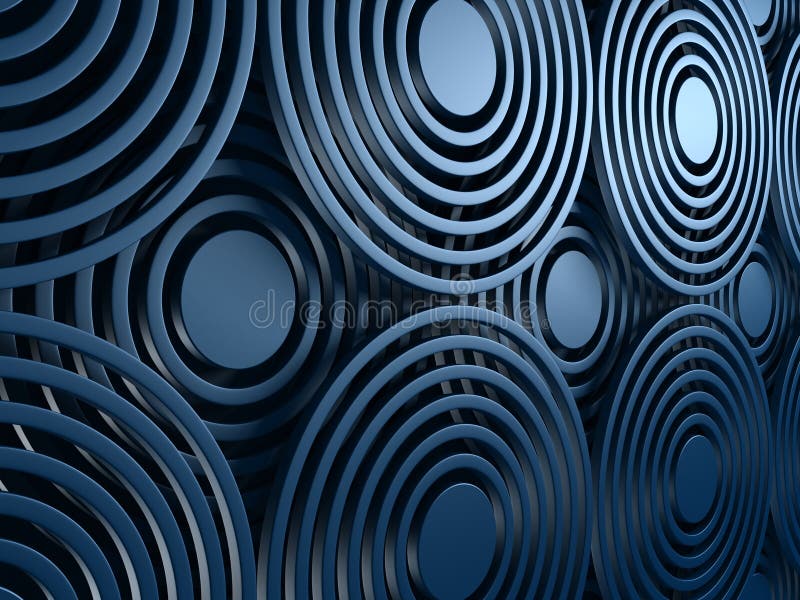 Blue Abstract Round Shapes Pattern Architecture Background Stock ...