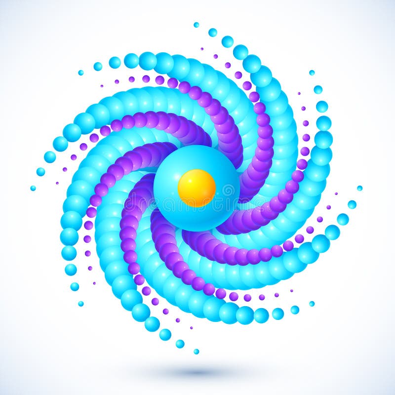 Blue Abstract Round Something with Shadow Stock Vector - Illustration ...