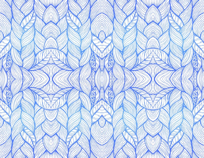 Blue Abstract Seamless Pattern Stock Vector - Illustration of human ...