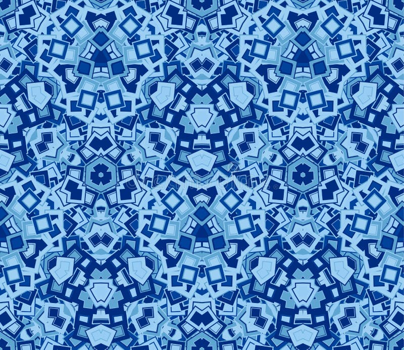 Blue Abstract Seamless Pattern, Background. Composed of Colored ...