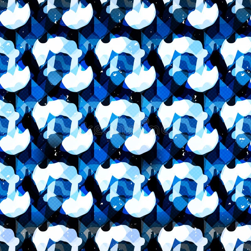 Blue Abstract Seamless Pattern Graffiti Gentle Color Stock Vector ...