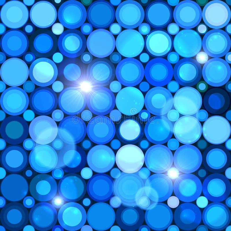Blue Abstract Shining Dots Seamless Pattern Stock Vector - Illustration ...