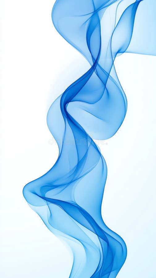 Blue Abstract Smoke on White Background Stock Image - Image of modern ...