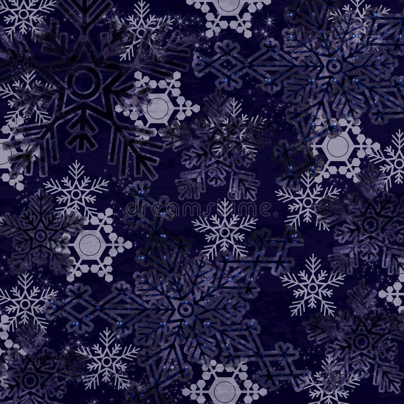 Blue Abstract Snow Flakes Background Stock Illustration - Illustration ...