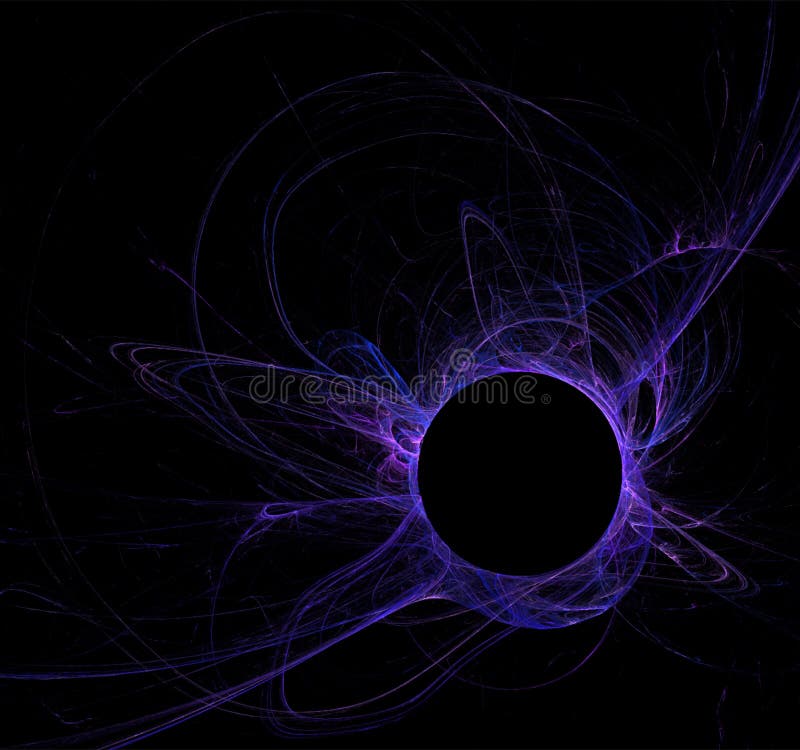 Blue Abstract Spherical Linear Pattern on Black Background, Wallpaper ...