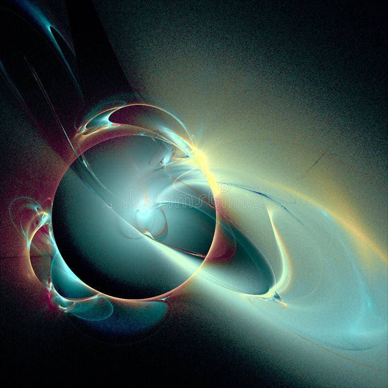 Blue Abstract Spherical Linear Pattern on Black Background, Wallpaper ...