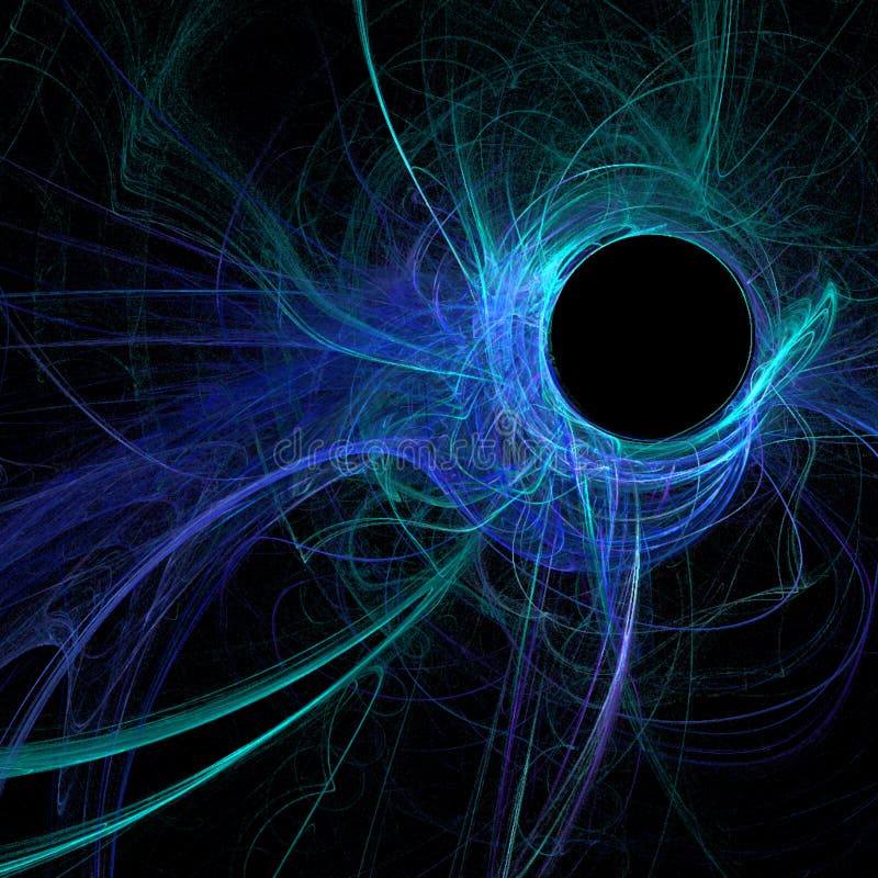 Blue Abstract Spherical Linear Pattern on Black Background, Wallpaper ...