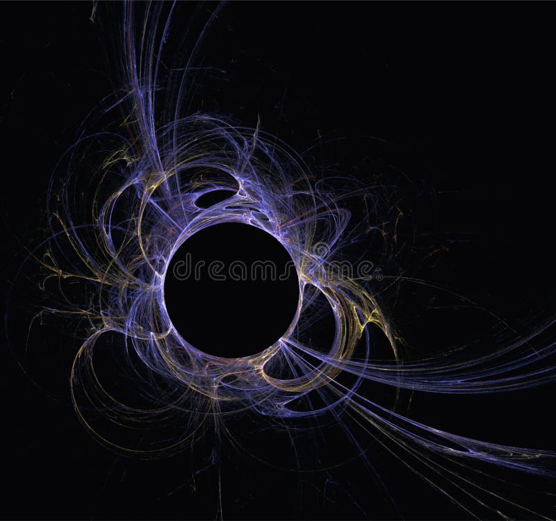Blue Abstract Spherical Linear Pattern on Black Background, Wallpape ...