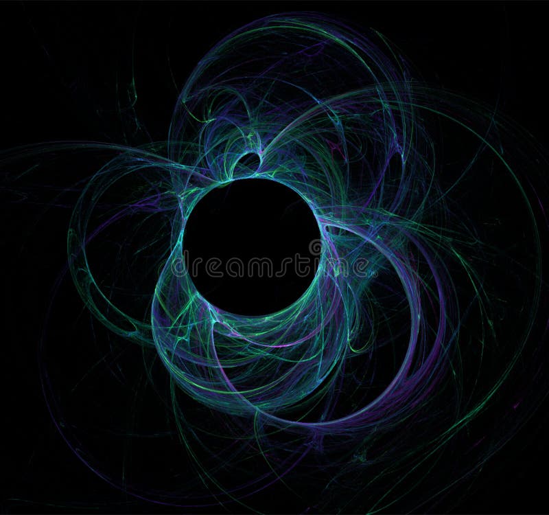 Blue Abstract Spherical Linear Pattern on Black Background, Wallpaper ...