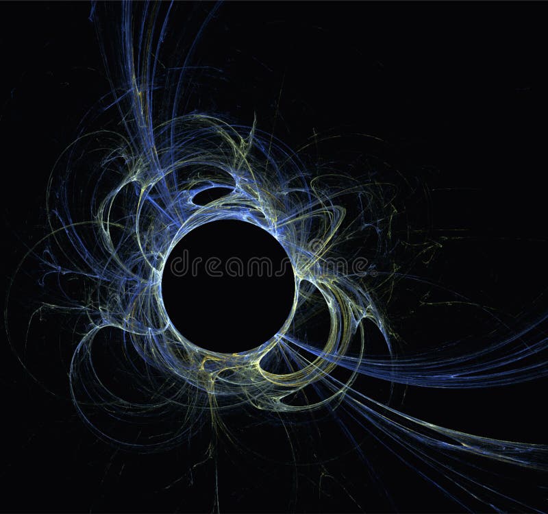 Blue Abstract Spherical Linear Pattern on Black Background, Wallpaper ...