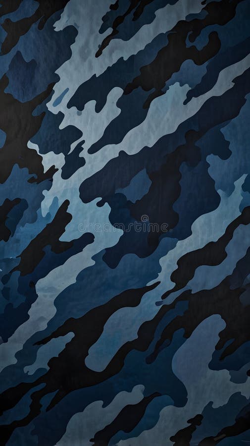 Blue Abstract Stylish Camouflage Military Pattern Background Stock ...