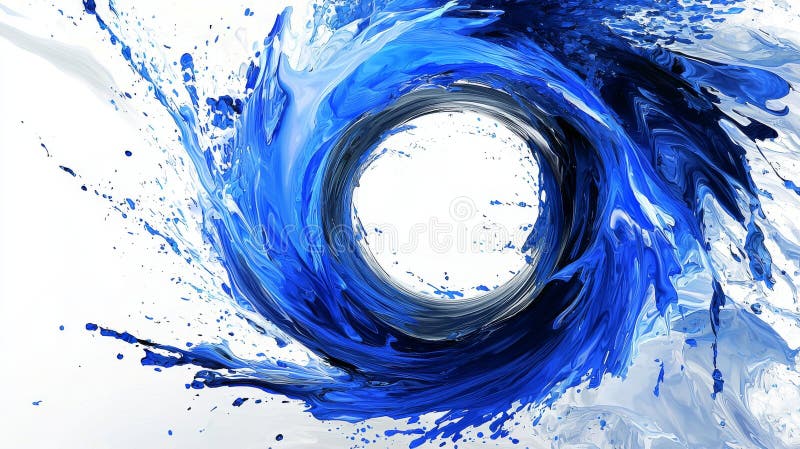 Blue Abstract Swirl: Dynamic Splash Patterns and Watercolor Aesthetics ...