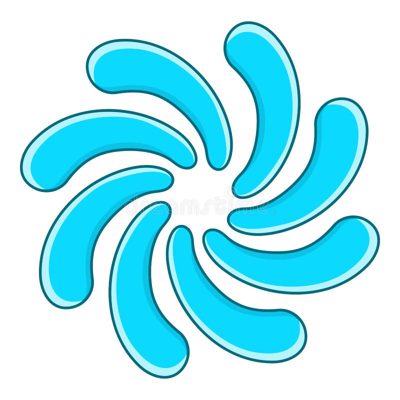 Blue Abstract Swirl Icon, Cartoon Style Stock Vector - Illustration of ...