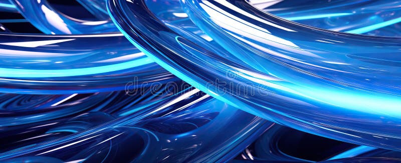 Blue Abstract Swirled Pattern Background, in the Style of Contemporary ...