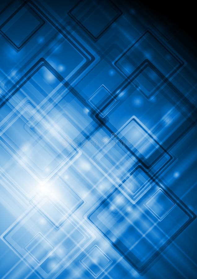 Blue abstract tech design stock vector. Illustration of design - 28984726