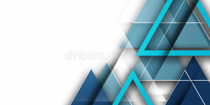 Blue Abstract Tech Triangle Geometric Background Stock Illustration ...