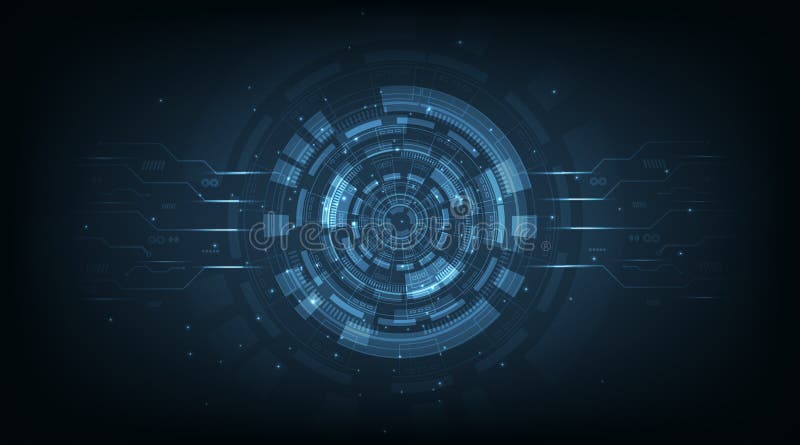 Blue Abstract Technology Background Concept Stock Vector - Illustration ...