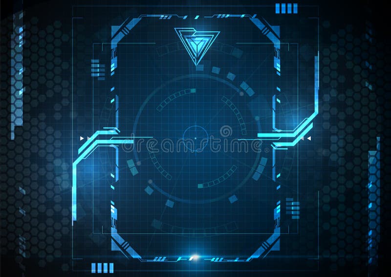 Blue Abstract Technology Digital Game Border Stock Vector ...