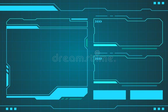 Blue Abstract Technology Future Interface Hud Control Panel Design. Stock Vector - Illustration ...