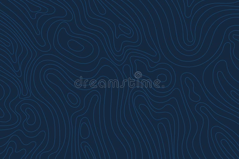 Blue Abstract Topographic Map Background. Blue Topographic Terrain ...