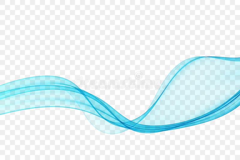 Blue Abstract Transparent Wave, Design Element Stock Vector ...