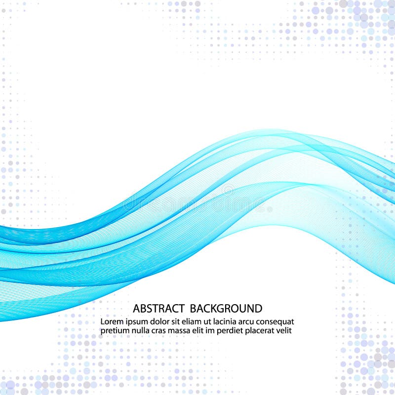 Blue Elegant Wave on White Background, Design Element, Abstract Wavy ... Blue Elegant Wave on White Background, Design Element, Abstract Wavy ...