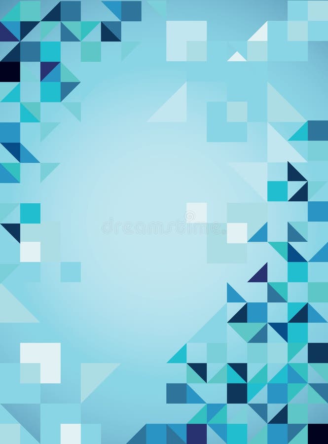 Blue Abstract Trendy Background with Triangles Stock Vector ...