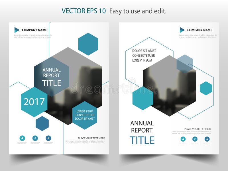 Abstract Triangle Blue Green Purple Polygon Annual Report Leaflet